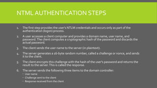 Kerberos, NTLM and LM-Hash | PPT