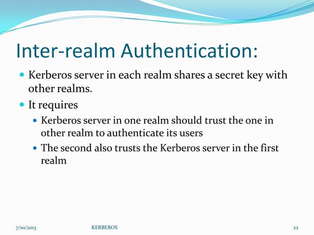 Kerberos : An Authentication Application | PPTX