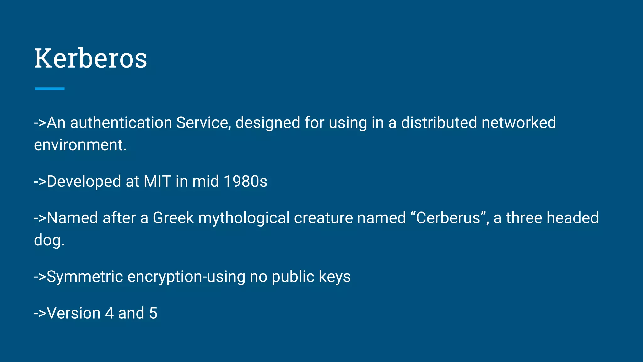 Kerberos realms & multiple kerberi | PPTX