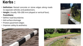 kerbs presentation and it's function and it's types | PPTX