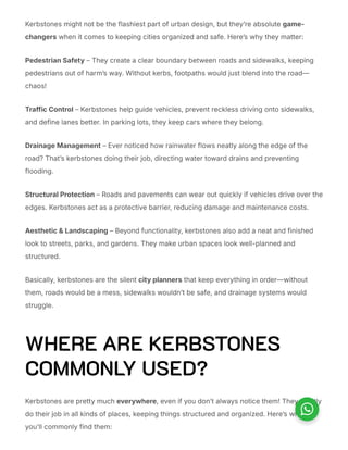 Kerbstone A complete guidebook by Rhino Composite Pallets | PDF