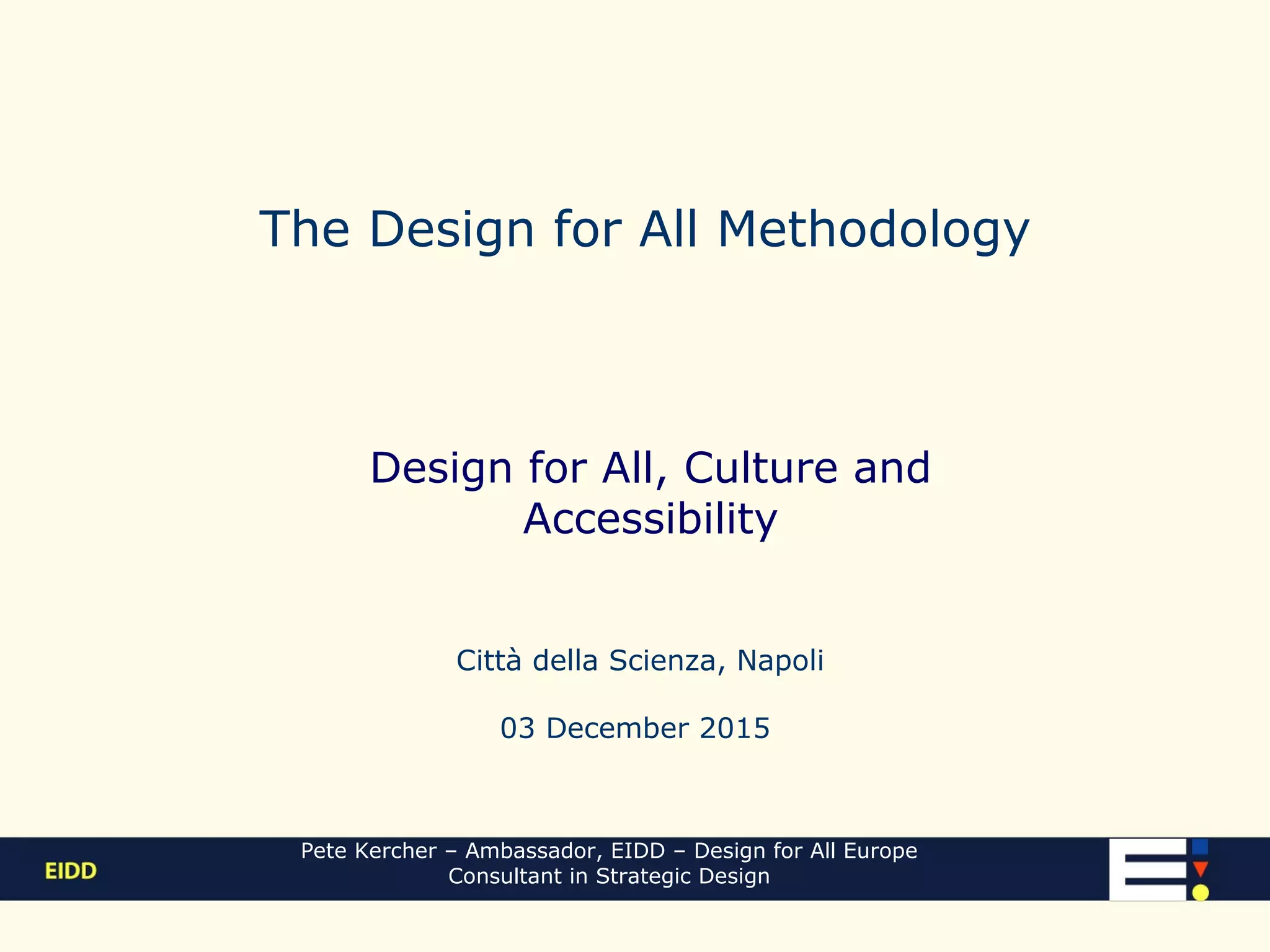 DESIGN FOR ALL | Pete Kercher | PPT
