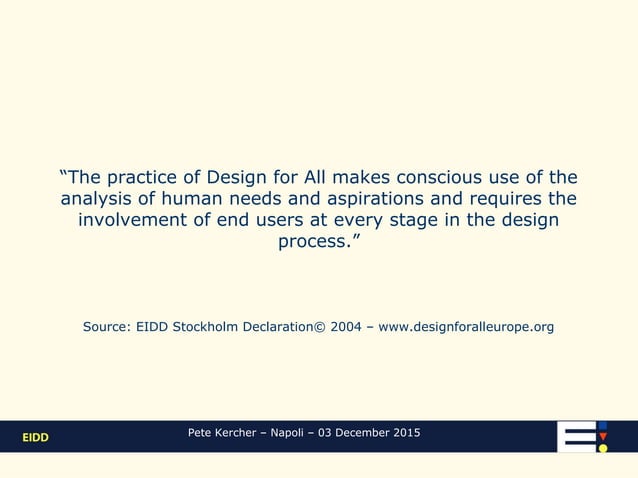 DESIGN FOR ALL | Pete Kercher | PPT