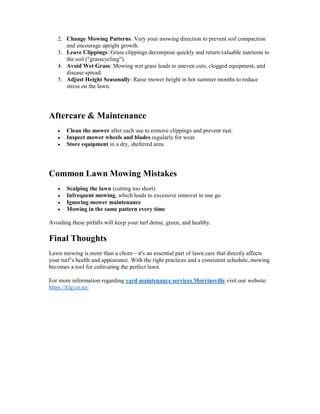 Lawn Mowing: The Essential Guide to a Healthy and Beautiful Lawn | PDF