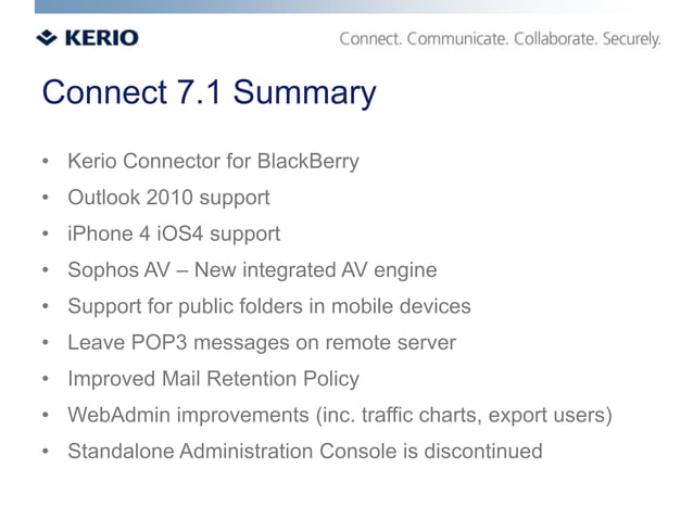 Kerio Connect 7 Overview | PPT
