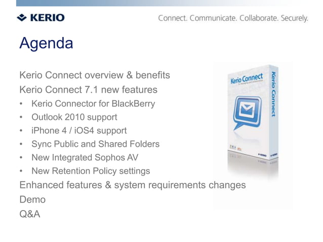 Kerio Connect 7 Overview | PPT