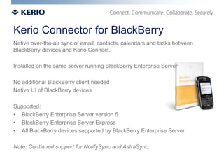 Kerio Connect 7 Overview | PPTX