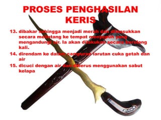 Keris (rekabentuk tradisional sem 2) kajian lapangan | PPTX