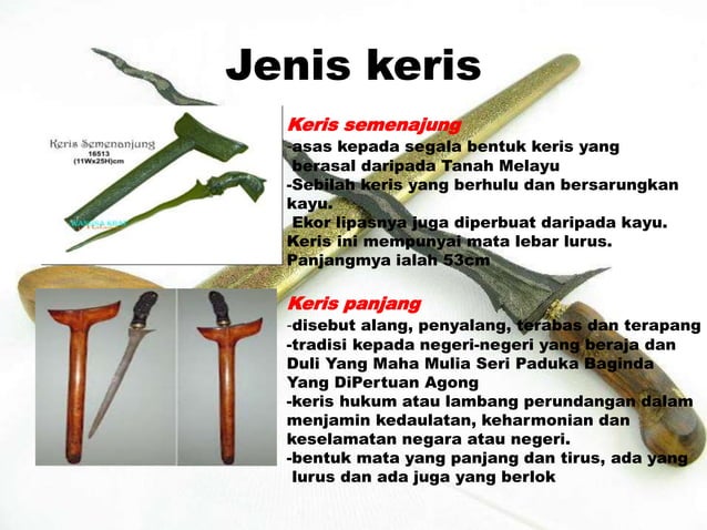 Keris (rekabentuk tradisional sem 2) kajian lapangan | PPTX