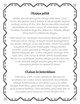 (KKS)TUNKU ABDUL RAHMAN | DOCX