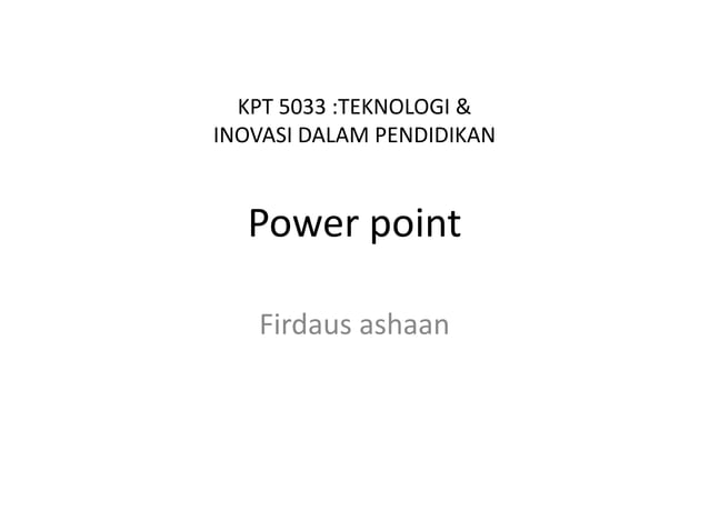 Kerja kpt5033 power point | PPTX