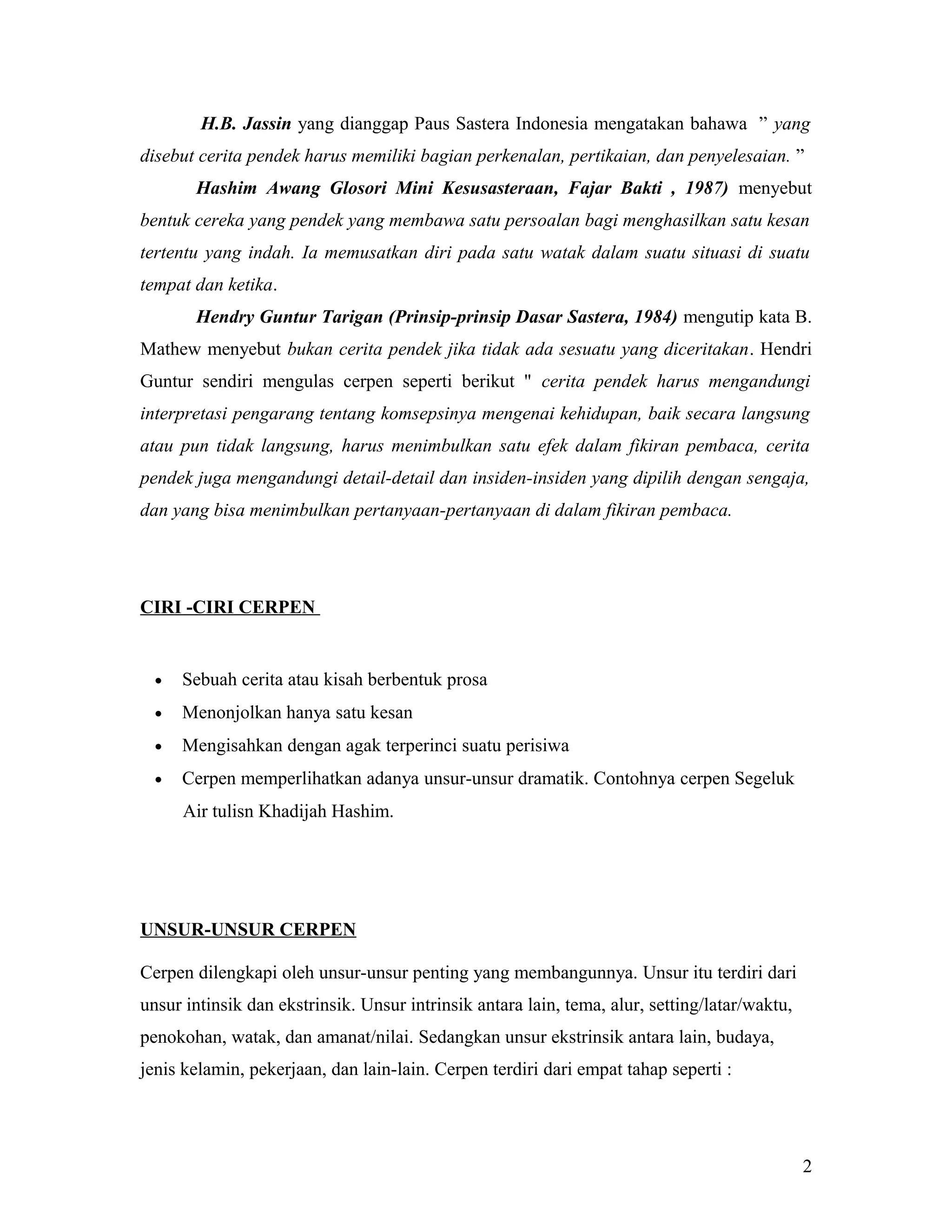 Pengenalan Menganalisis Cerpen | DOC