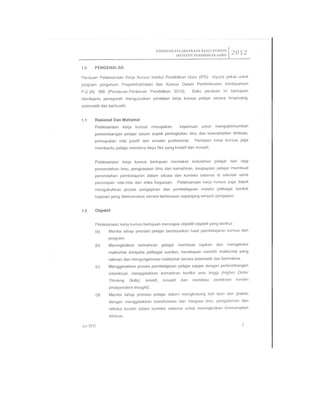Panduan Kerja Kursus IPG 2012 | DOC