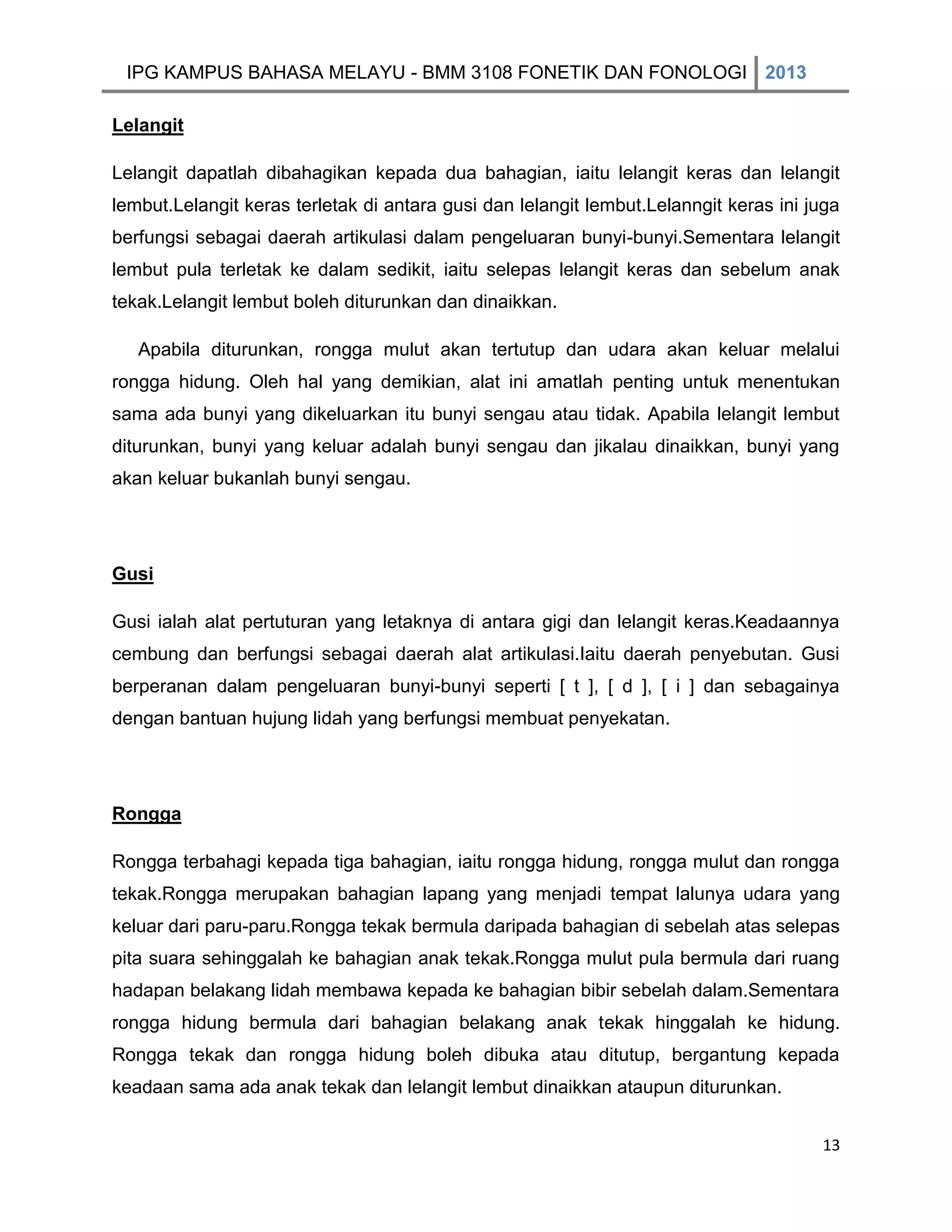 Fonetik dan Fonologi bmm 3108 (autosaved) | DOCX