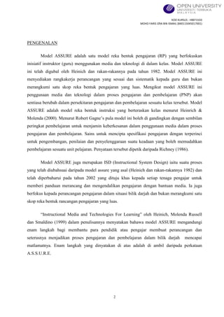 Kerja kursus model assure | DOCX