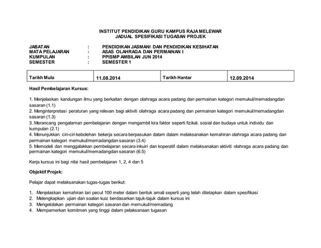 Kerja kursus pjm1034 | PPT
