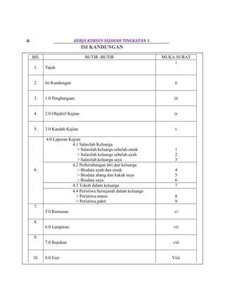 Kerja kursus sejarah tingkatan 1 2011 | DOCX
