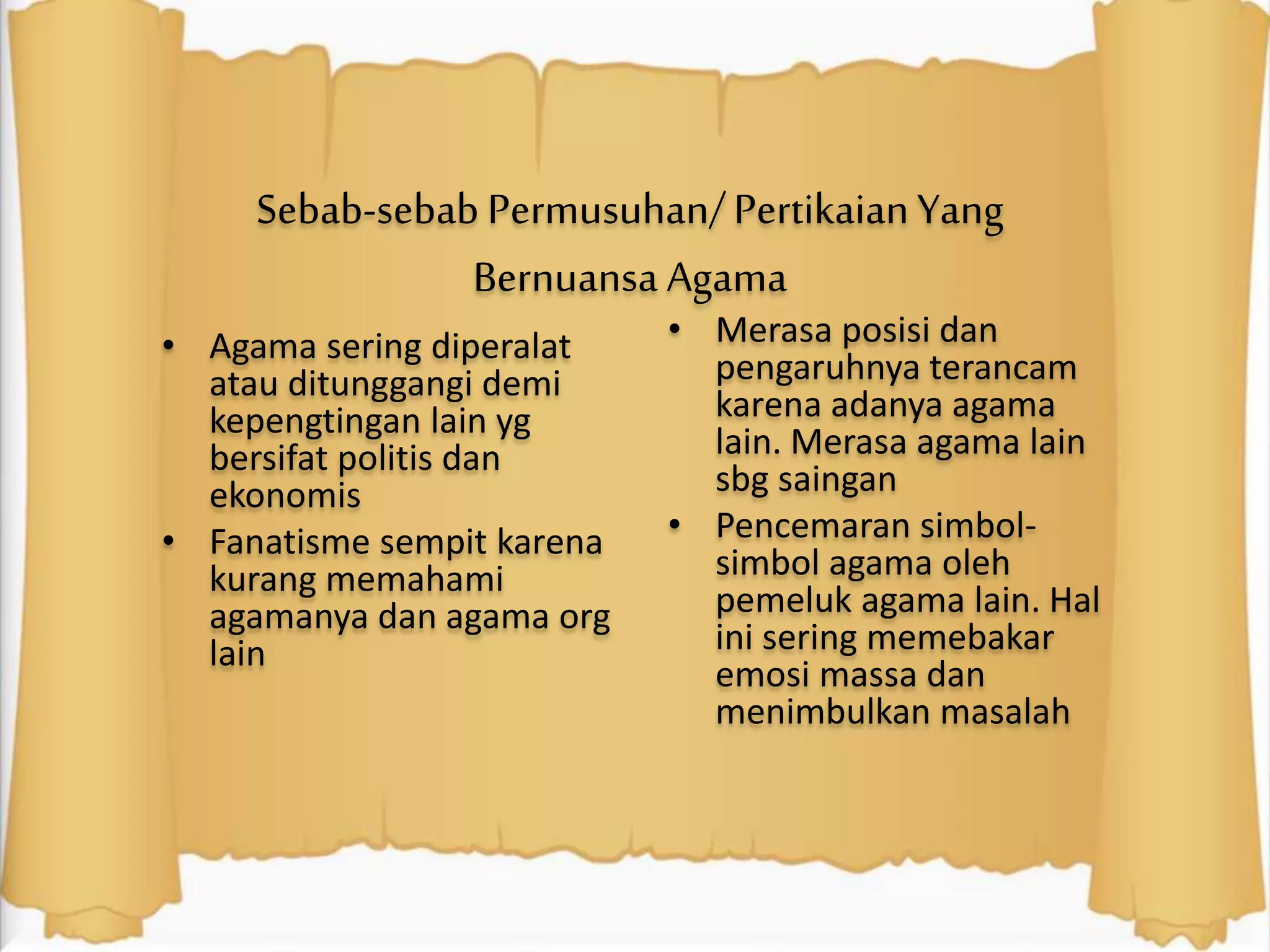 Kerjasama antar umat beragama, membangun persaudaraan sejati | PPTX