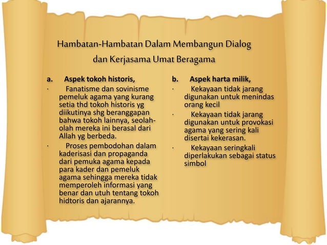 Kerjasama antar umat beragama, membangun persaudaraan sejati | PPTX