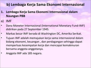 Kerja sama bidang ekonomi | PPT