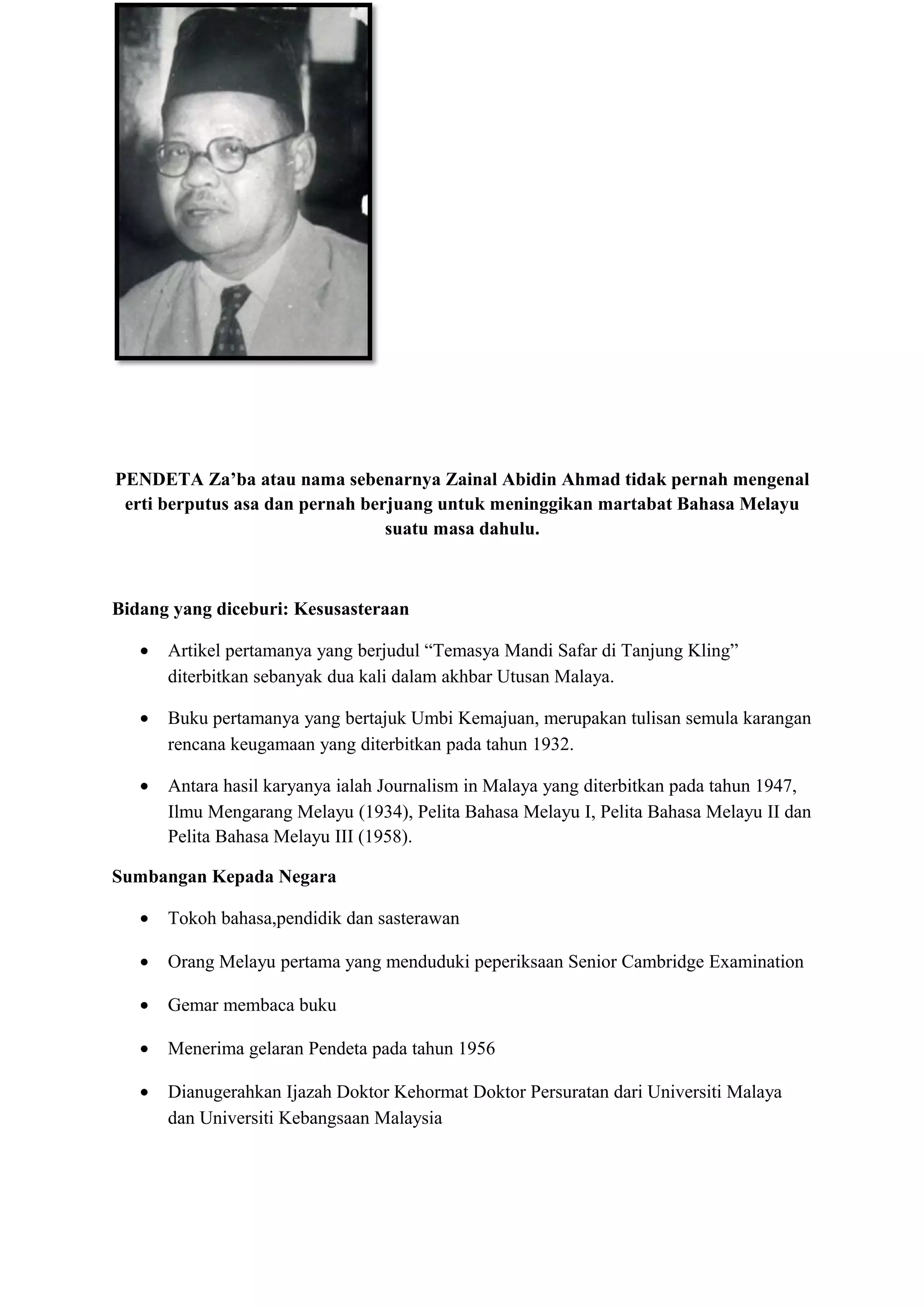 sivik-tokoh kebangsaan Zaba` | DOC