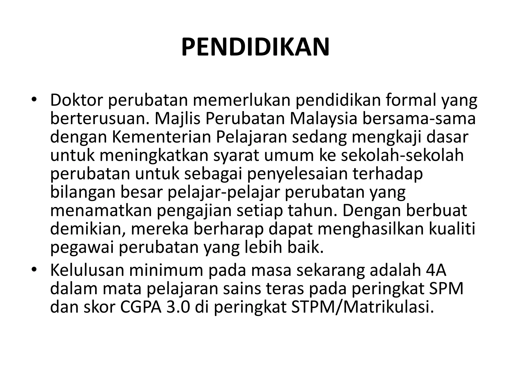 Kerjaya sebagai doktor dan pegawai perubatan | PPTX