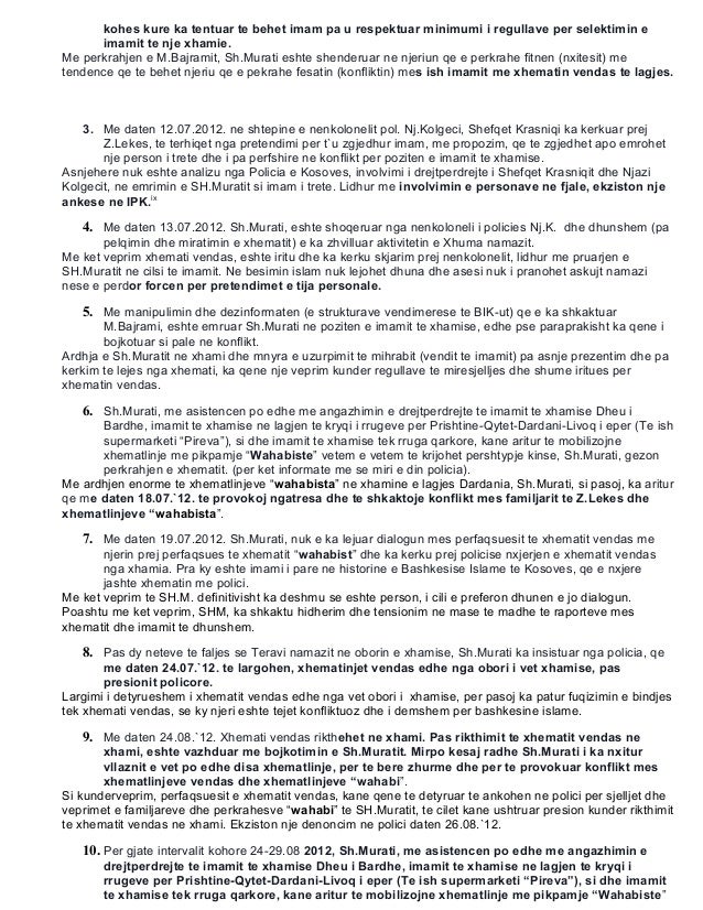 Kerkese per perjashtimin e S.Osmanit