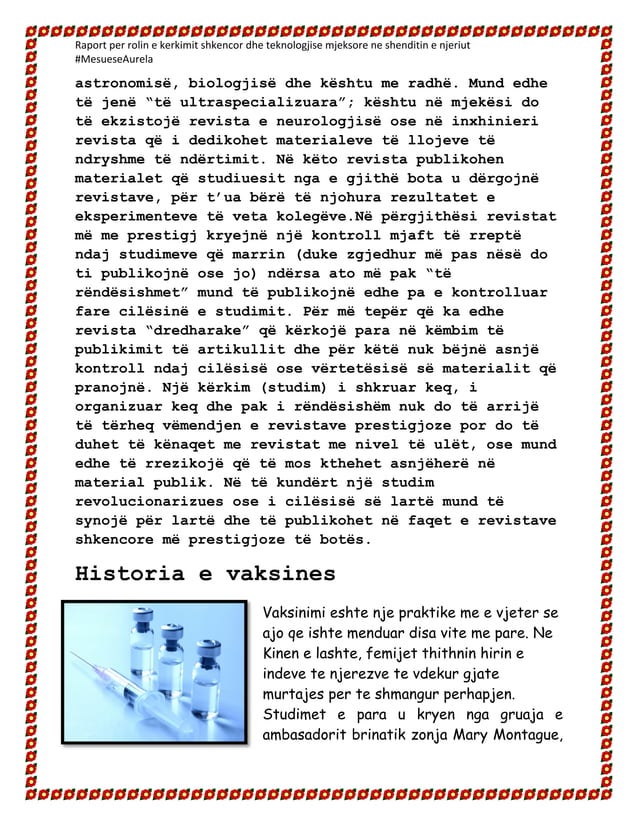 KERKI SHKENCOR NE MJEKESI | PDF