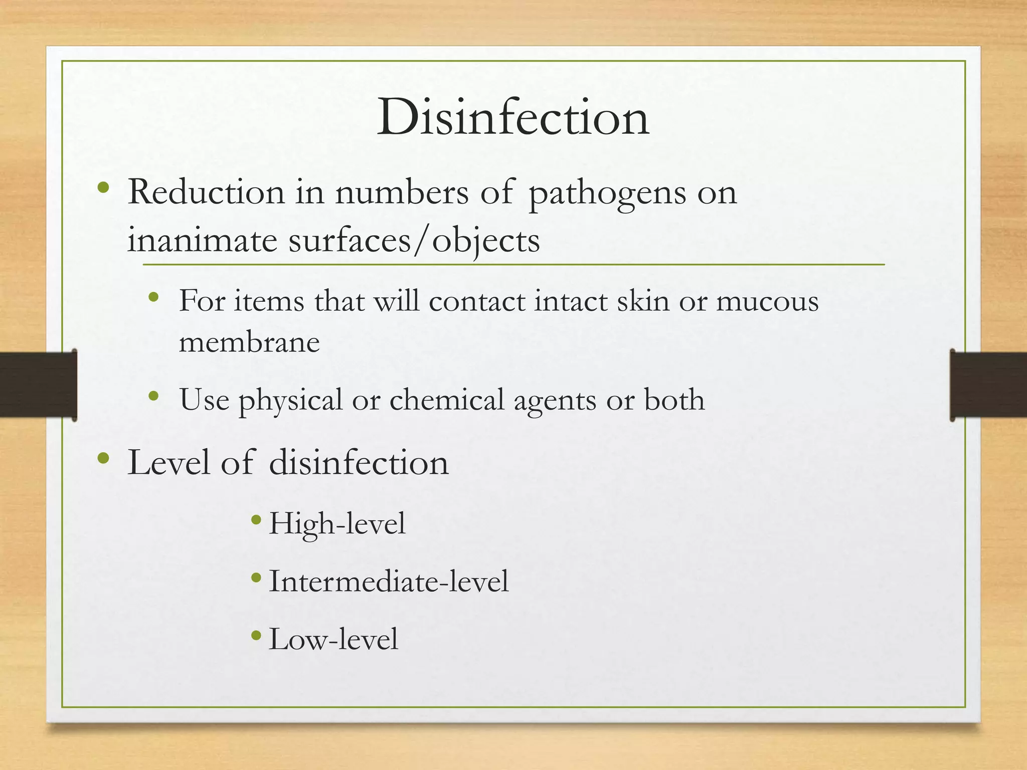 Cleaning and Disinfection of Medical Instruments | PPTX
