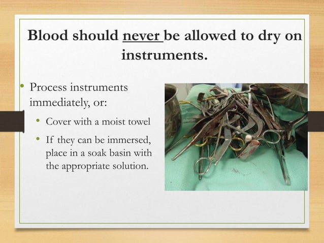 Cleaning and Disinfection of Medical Instruments | PPTX | First Aid ...