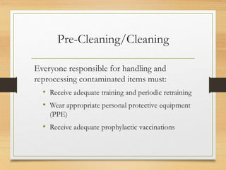 Cleaning and Disinfection of Medical Instruments | PPTX