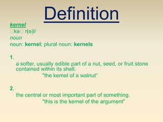 What is Kernel, basic idea of kernel | PPT