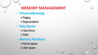 The kernel is a fundamental part of a modern computer's operating ...