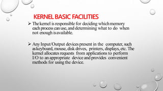 The kernel is a fundamental part of a modern computer's operating system. | PPTX | Operating ...