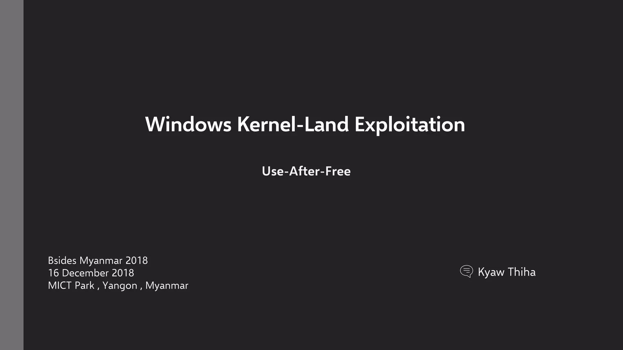 WIndows Kernel-Land exploitation | PPT