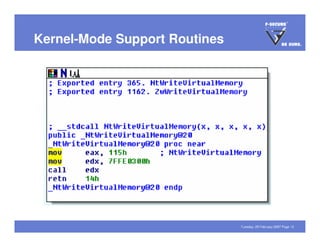 Kernel Malware - The Attack from Within | PDF | Computing | Technology ...