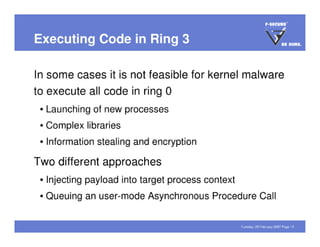 Kernel Malware - The Attack from Within | PDF | Computing | Technology ...