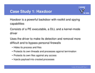 Kernel Malware - The Attack from Within | PDF | Computing | Technology ...