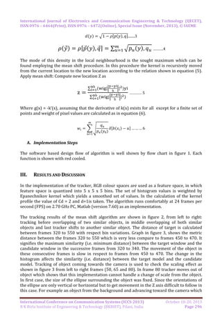 Kernel based similarity estimation and real time tracking of moving | PDF