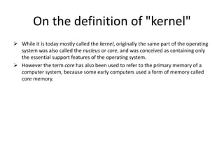 Kernel (computing) | PPTX