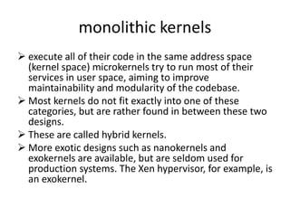 Kernel (computing) | PPT