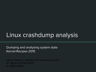 Kernel crashdump | PPT