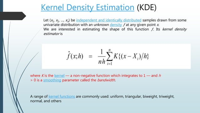 Kernel Density Estimation Kde Pptx Computer Networking Computing