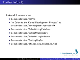 Linux Kernel Participation HowTo | PDF