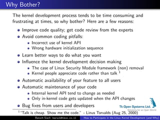 Linux Kernel Participation HowTo | PDF