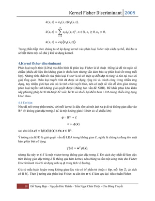 Kernel fisher discriminant | PDF