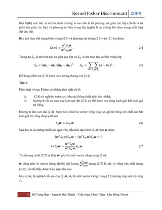 Kernel fisher discriminant | PDF