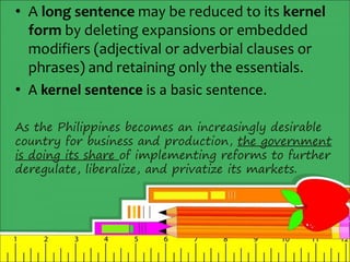 Kernelizing Sentences | PDF