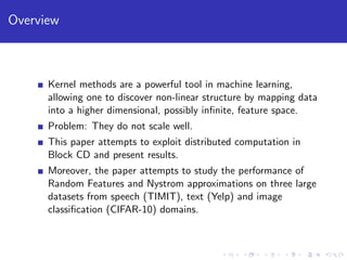 Large Scale Kernel Learning using Block Coordinate Descent | PDF