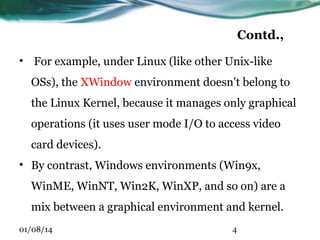 Kernel mode vs user mode in linux | PPT